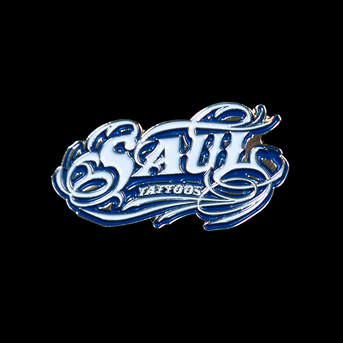 Saul Tattoos Pin (Blue/White)